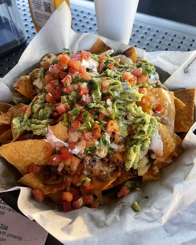 These nachos aren't messing around. Loaded with guacamole, fresh pico, and melty cheese&mdash;they're a meal disguised as an appetizer.