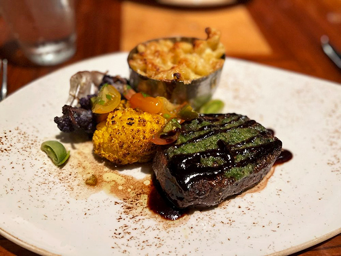 Oak-grilled perfection that would make any steakhouse weep with envy &ndash; notice those beautiful grill marks.