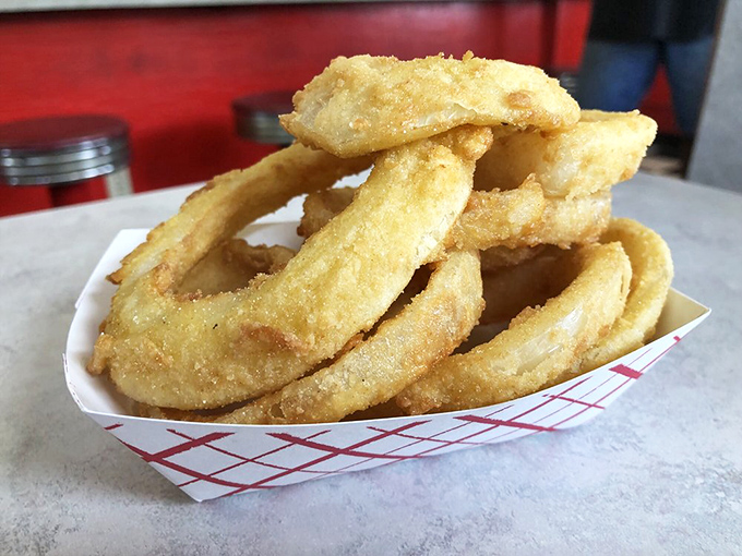 The holy grails of the onion ring world &ndash; crispy, golden halos that make you question why you ever settled for lesser rings.