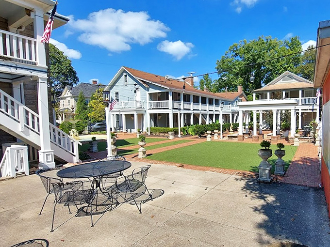 Every angle of this historic inn reveals new architectural details and potentially new supernatural photo opportunities.