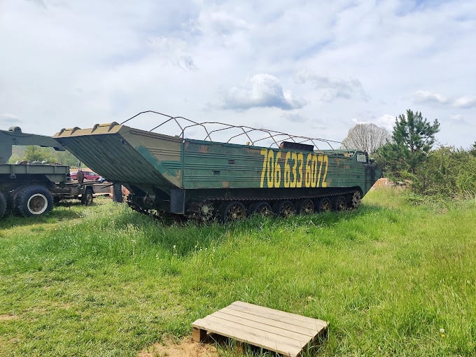 When your business card reads "amphibious tracked vehicle," you're not just any boat. This PTS-2 transport could make your lake house commute far more interesting.