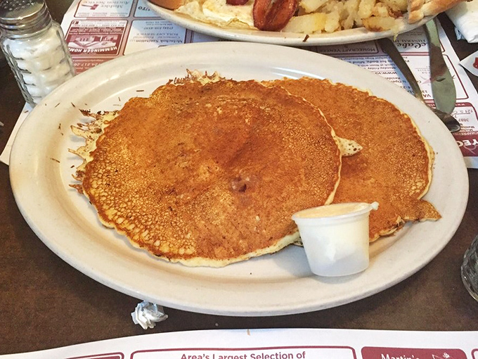 Pancakes that extend beyond their plate's boundaries&mdash;a delicious rebellion against portion control that would make your grandmother proud.