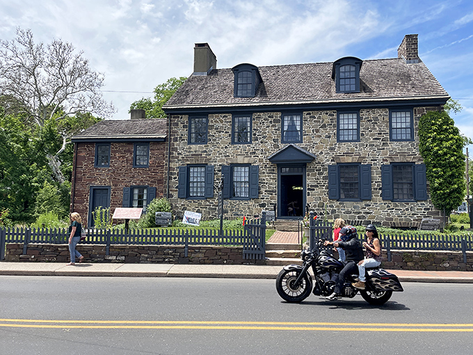 Stone walls and shuttered windows hold centuries of local history in this beautifully preserved mansion.
