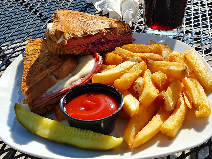 Sandwich perfection isn't complicated&mdash;just perfectly grilled bread, melty cheese, and a pickle that knows its supporting role. Comfort on a plate.