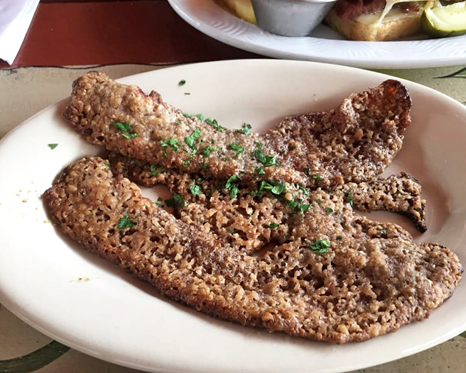 The legendary pecan-crusted bacon &ndash; where breakfast meat meets dessert in a romance that would make Shakespeare put down his quill and just eat.
