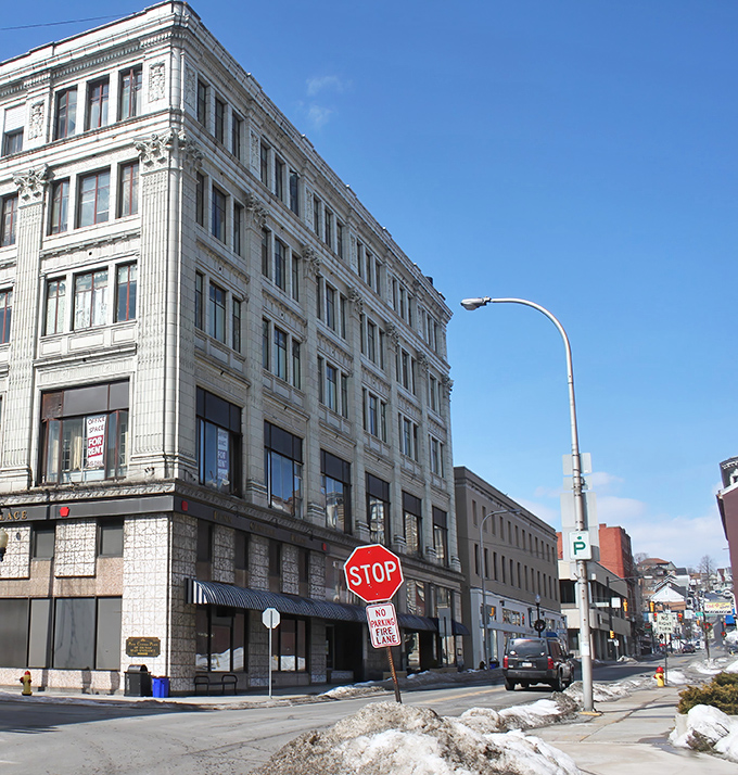 Stately white facades and ornate details speak to an era when even commercial buildings were expected to have personality. No cookie-cutter architecture allowed in downtown Altoona.