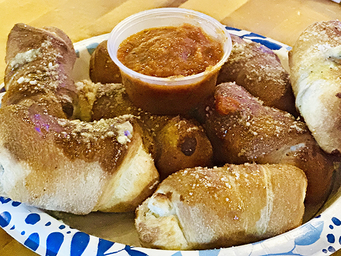Pennsylvania's beloved pepperoni rolls get the royal treatment they've always deserved here.