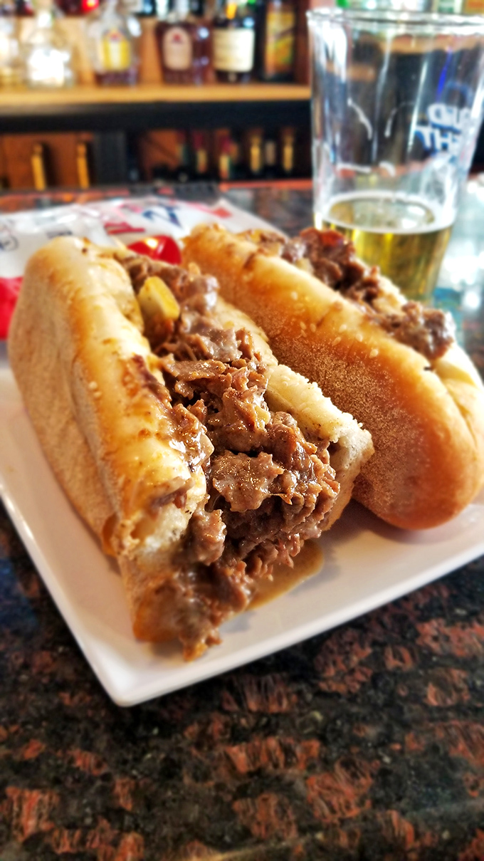 A proper cheesesteak should require a strategic eating plan and at least three napkins. This beauty checks all the boxes.