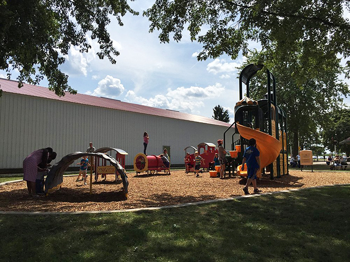 Because even future engineers need somewhere to burn off that post-train-ride excitement energy.