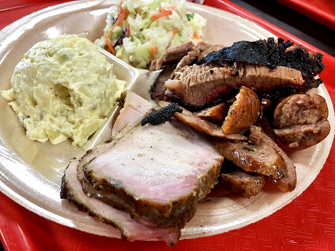 Juicy pork loin that proves not everything needs to be beef to earn respect in Texas.