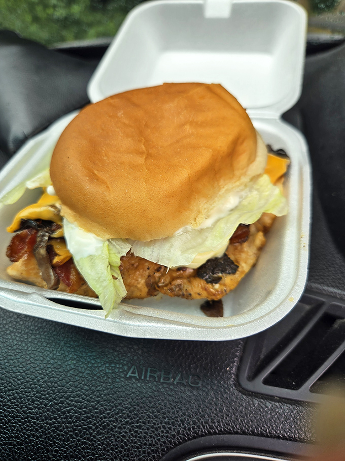 A sandwich that requires both hands and your full attention. Layers of flavor nestled between soft buns&mdash;comfort food engineering at its finest.