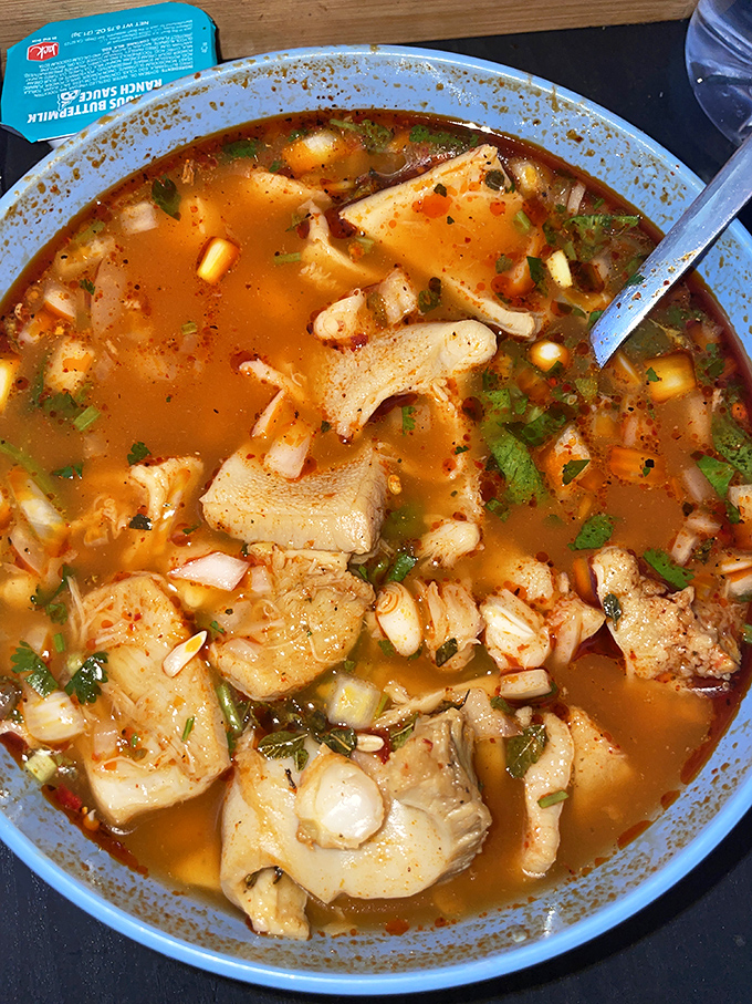 The menudo arrives steaming hot, proving that some traditions never go out of style when executed with this level of expertise. 