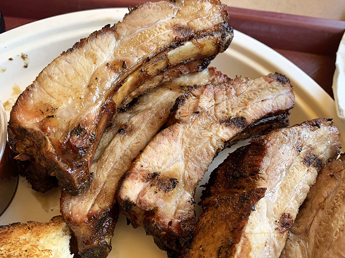 Pork ribs with the perfect bite &ndash; not falling off the bone (that's overcooked, folks) but surrendering with just the right amount of resistance.