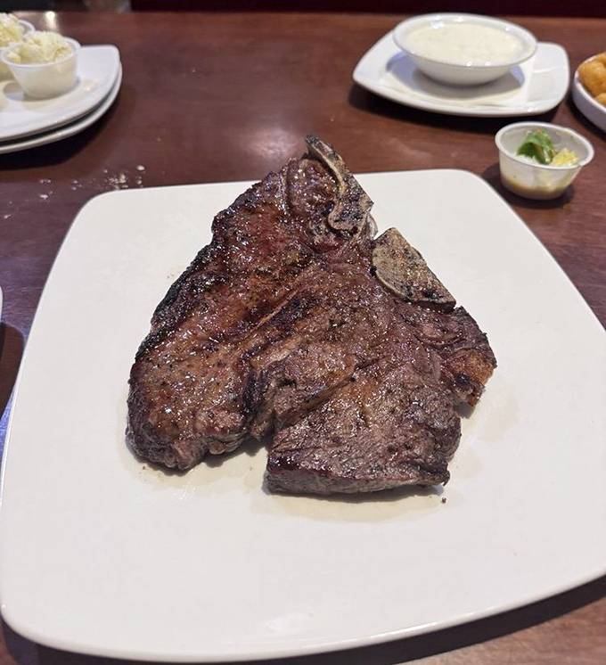 This magnificent Porterhouse steak showcases why Hickory House confidently claims to serve the city's best beef.