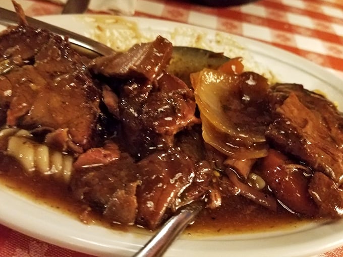This pot roast didn't just fall off the bone &ndash; it surrendered with dignity after hours of slow-cooking. Fork-tender evidence that patience is delicious.