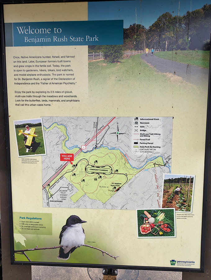 The treasure map to urban wilderness&mdash;3.5 miles of trails, community gardens, and wildlife encounters all within city limits.