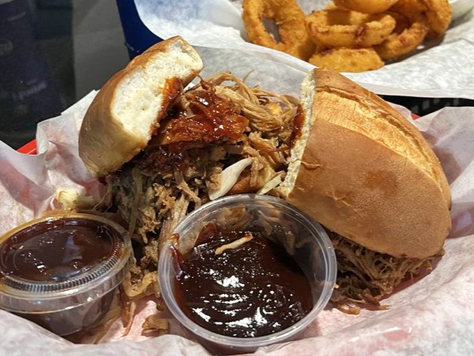 A pulled pork sandwich that doesn't need words &ndash; just extra napkins and a moment of respectful silence.
