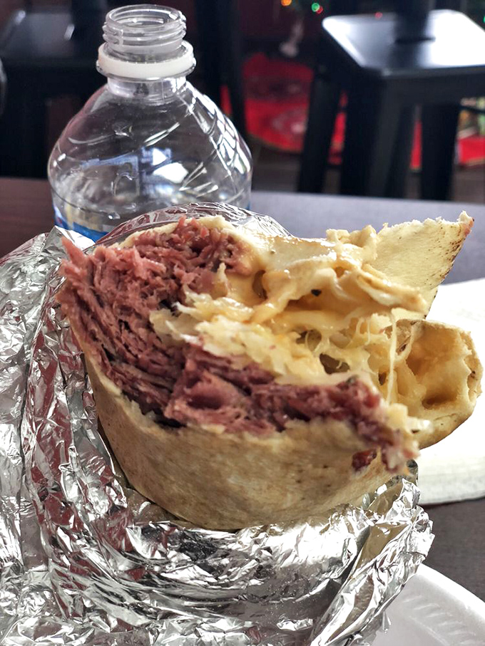 The Reuben wrap proves that even classics can don new outfits. Same magnificent flavors, just with a different structural engineering approach.