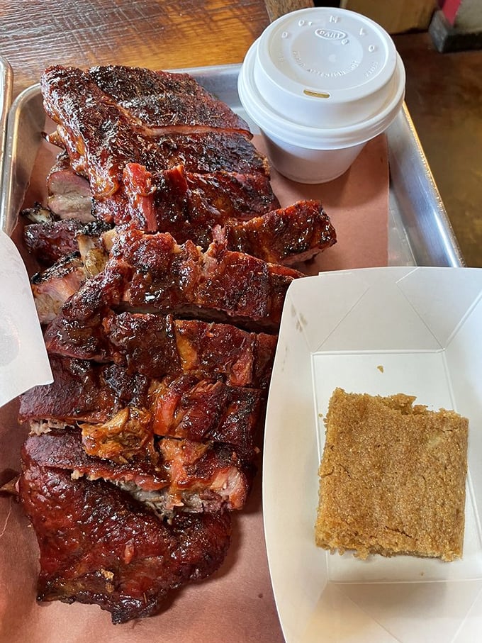 Ribs that would make Fred Flintstone weep with joy &ndash; the perfect marriage of smoke, spice, and that magical moment when meat surrenders to time. 