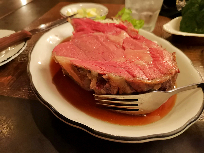 Prime rib so tender and perfectly pink it should have its own Instagram account. The natural jus creates a flavor symphony that makes taste buds dance.