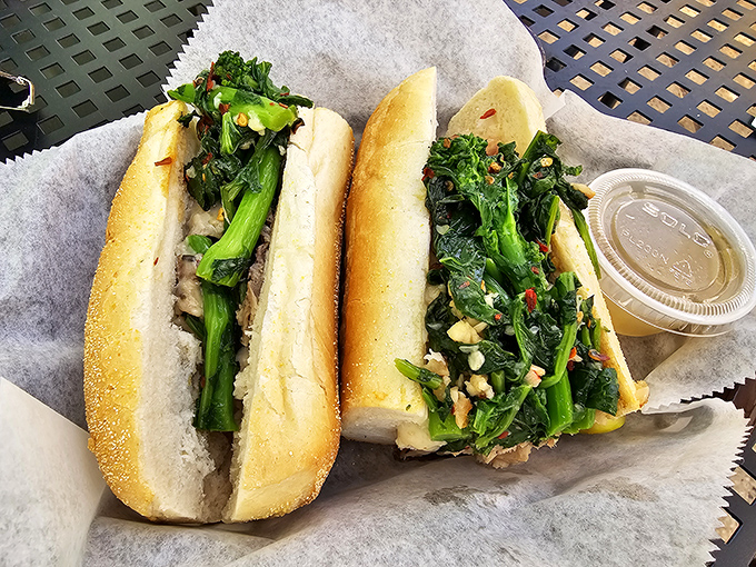 The roast pork sandwich with broccoli rabe&mdash;a Philadelphia poem written in bread and greens that speaks to the soul.
