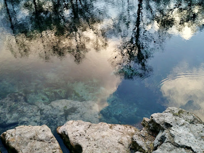 Clouds dancing on water so clear you'll question the laws of physics.