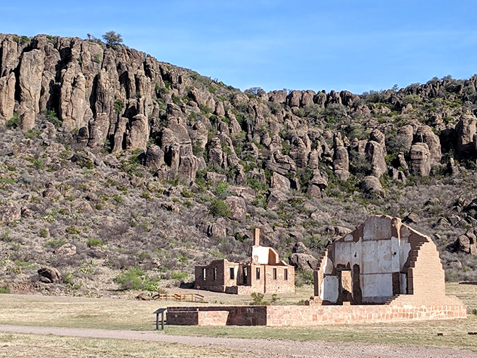Whispers of frontier life echo through these ruins. The barracks' remaining walls frame the same mountain views soldiers gazed upon generations ago.