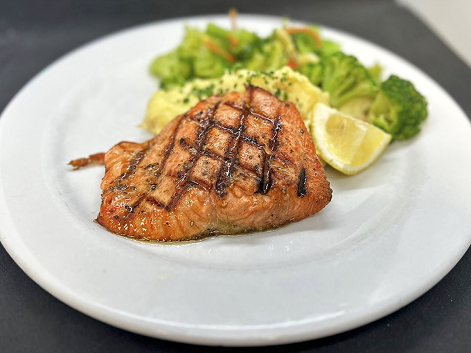 Salmon that looks like it jumped from stream to grill to plate. Those perfect crosshatch marks aren't just for show&mdash;they're flavor tattoos.