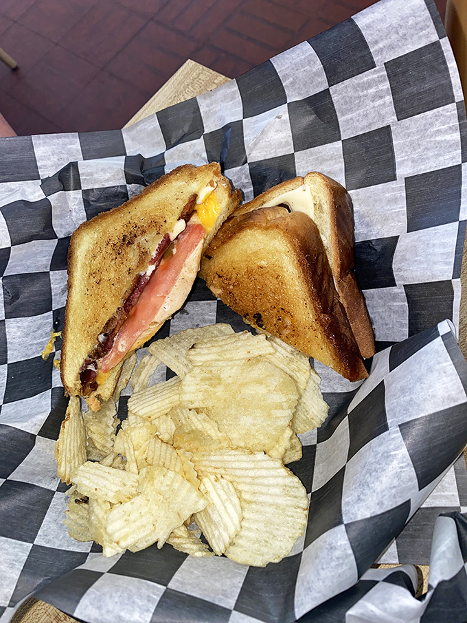 This isn't just a sandwich—it's a grilled masterpiece that makes you wonder why anyone would ever eat anything else for lunch.