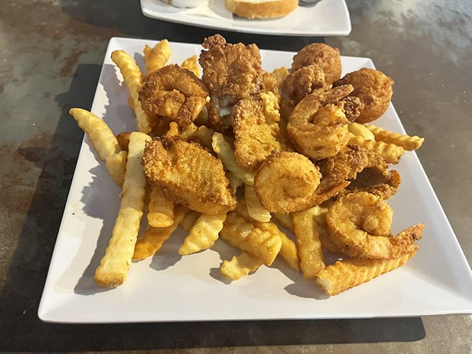 Golden-fried seafood and crispy fries&mdash;the kind of platter that makes you want to high-five the chef and cancel your afternoon appointments.