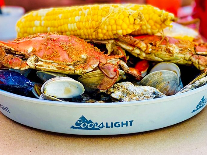 A seafood platter that makes other seafood platters feel inadequate. Even those little cat-and-bunny salt shakers look impressed.