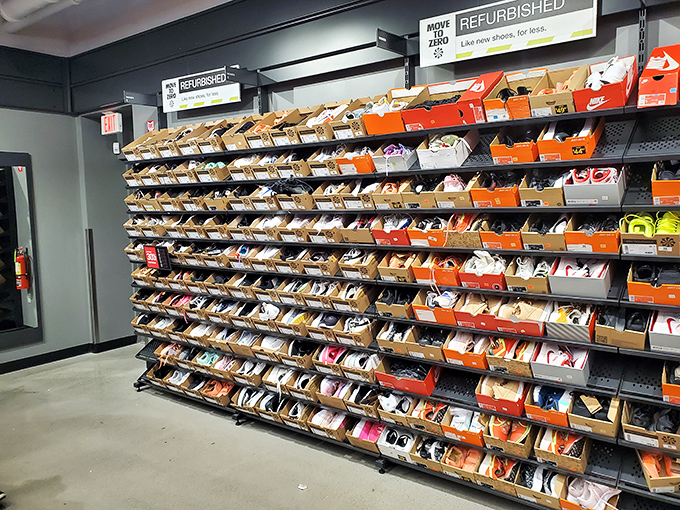 A shoe wall that would make Imelda Marcos weep with joy and envy.