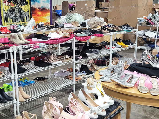 Footwear galore &ndash; because Cinderella would've had better luck here than waiting for a prince.