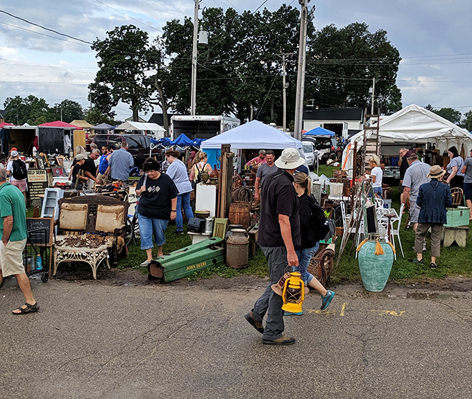 The thrill of the hunt brings shoppers of all ages to this outdoor bazaar, where one person's castoffs become another's conversation pieces.