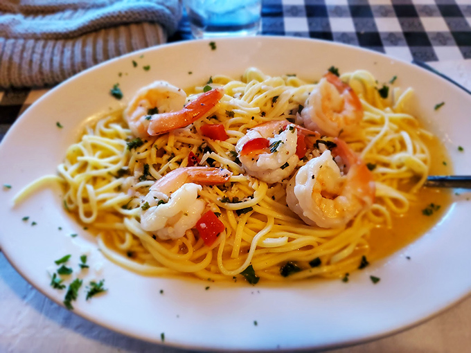Shrimp scampi that's simple yet sublime&mdash;plump shrimp lounging in a buttery, garlicky pool atop a bed of perfectly cooked pasta.