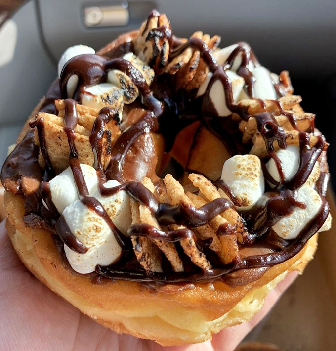 Not your grandmother's campfire treat. This s'mores donut combines childhood nostalgia with grown-up indulgence in one spectacular ring.