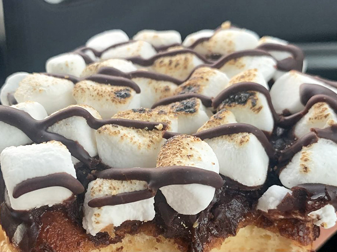 S'mores on a donut? Whoever thought of topping fried dough with toasted marshmallows deserves a Nobel Prize in deliciousness.