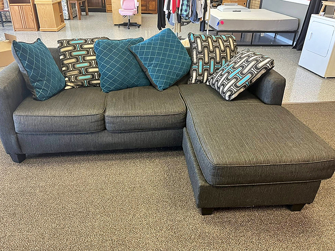 A sectional sofa that's ready to host movie nights without requiring a second mortgage payment.