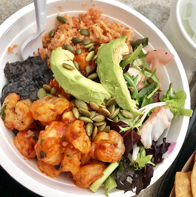 A bowl that solves the eternal vacation dilemma: "How can I eat something healthy that still feels like a treat?" Spoiler: add avocado.