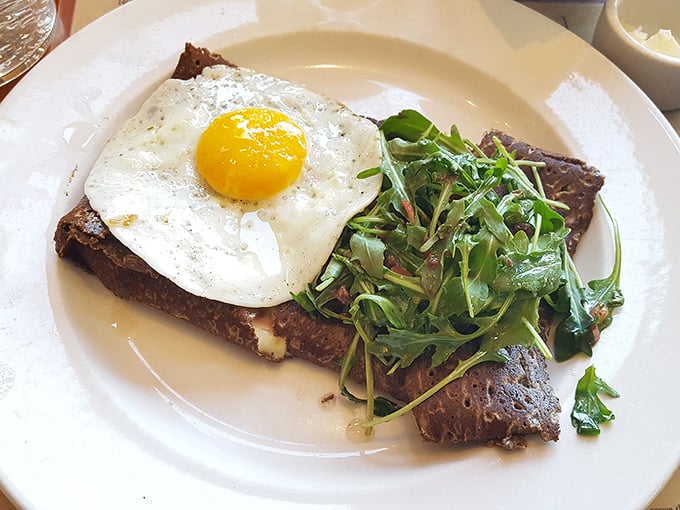 Breakfast of champions or hangover cure? This steak and eggs with peppery arugula says "yes" to both questions.