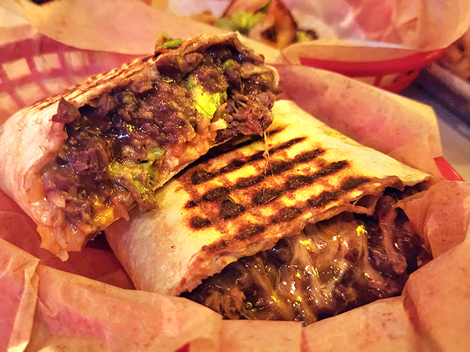 The legendary steak zapato: where french fries meet tortilla in a union blessed by the food gods themselves.