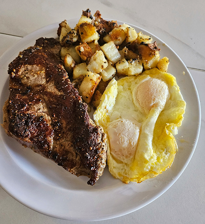 Steak and eggs: the breakfast of champions, lumberjacks, and anyone who plans to skip lunch because they'll still be full.