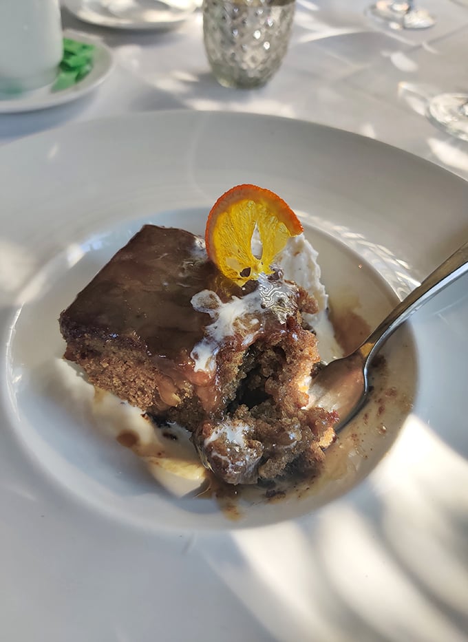 Sticky toffee pudding arrives like a warm hug from your favorite grandmother, only infinitely more sophisticated.