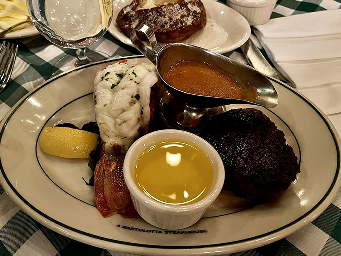 Surf meets turf in this carnivore's dream&mdash;a perfectly charred steak crowned with succulent lobster. Why choose when you can have both?