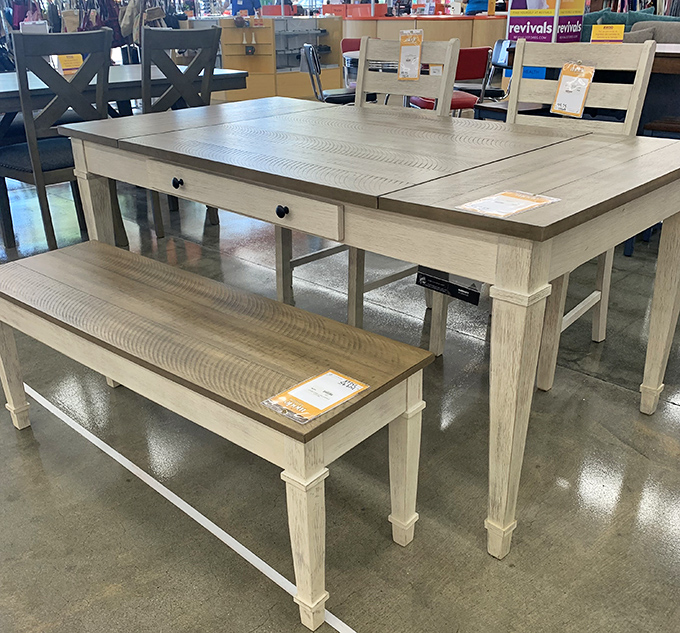 Farm-to-table takes on new meaning with this dining set – sturdy, stylish, and priced so well you can afford to host the dinner party too.