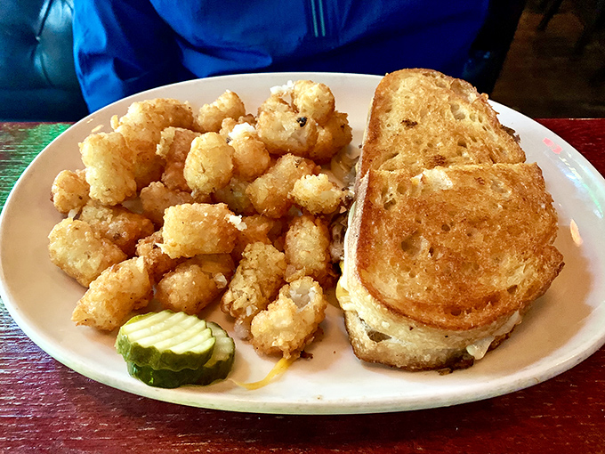 Golden tater tots and a perfectly grilled sandwich&mdash;proof that sometimes the simplest comfort foods make the most memorable meals.