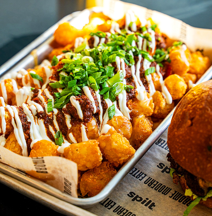 Tater tots all grown up and living their best life. These golden nuggets of potato perfection come dressed for success.