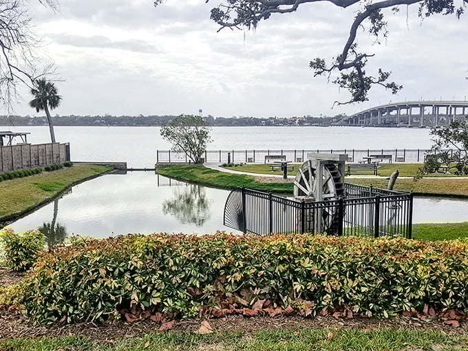 Water features and manicured greenery create a peaceful oasis that whispers, "Put down your phone and remember what actual relaxation feels like."