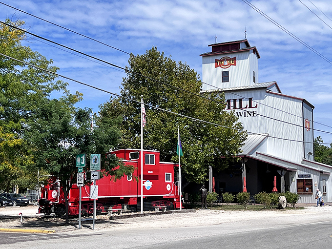 All aboard for flavor! The Tin Mill combines industrial heritage with German brewing traditions, complete with a charming red caboose out front.
