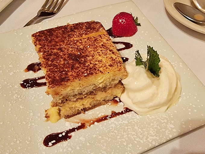 Tiramisu that would make your Italian grandmother weep with joy &ndash; layers of coffee-soaked ladyfingers and mascarpone creating a sweet crescendo.